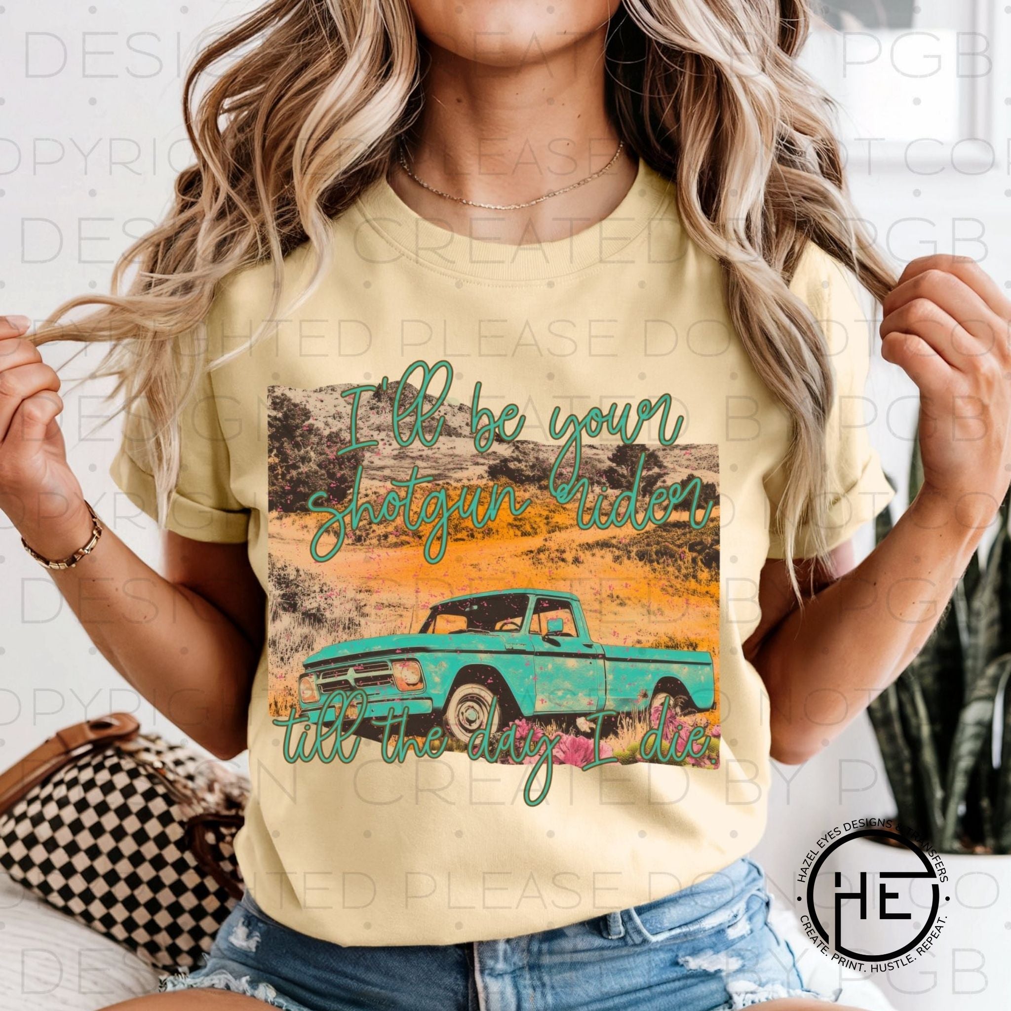 Shotgun Rider - DTF Transfer – Hazel Eyes Designs
